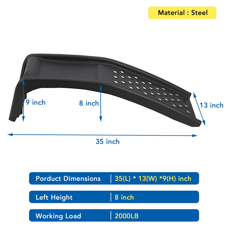 FDFK Car Ramps Set 6500lbs Auto Ramp, Set Of 2 Ramps | Wayfair