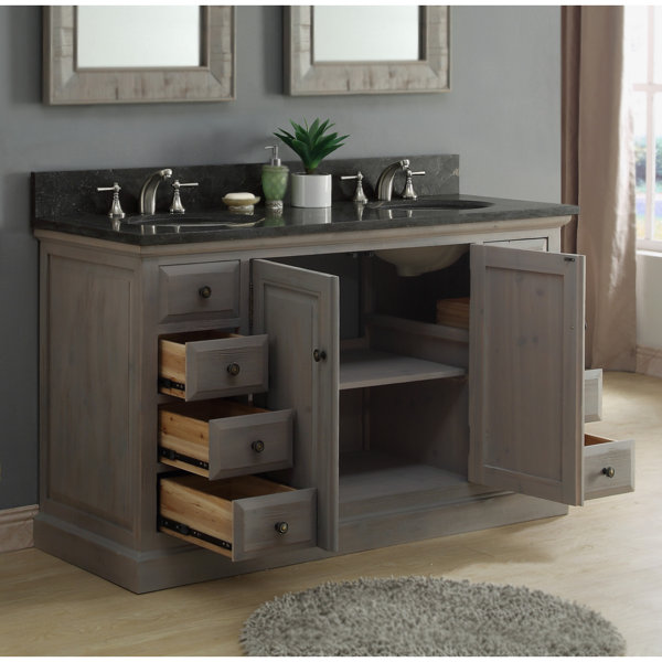 InFurniture 61" Double Bathroom Vanity Set | Wayfair