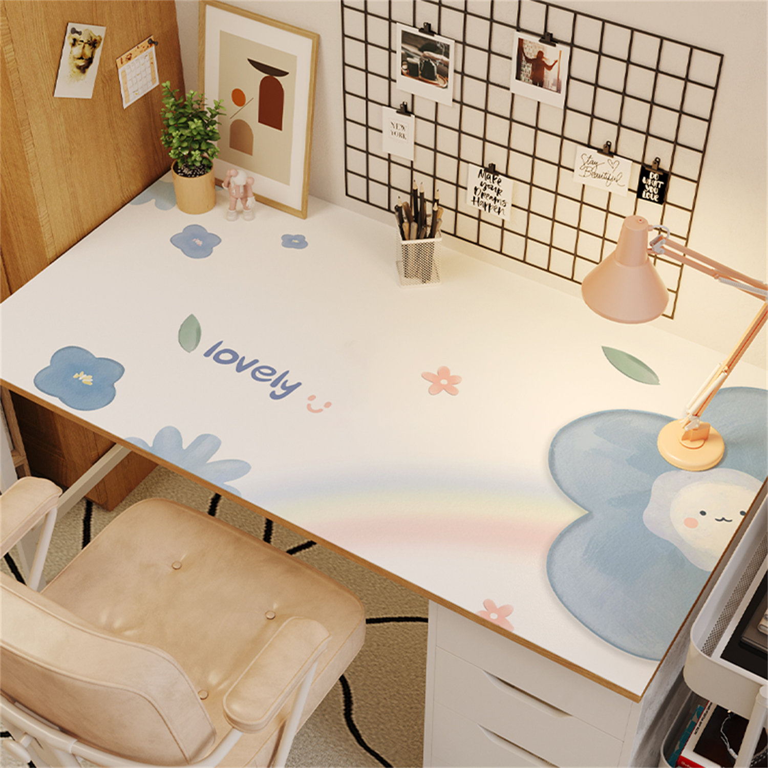 Latitude Run® Desk Pad, Wash-Free Desk Mat, Office Desk Computer Mat ...