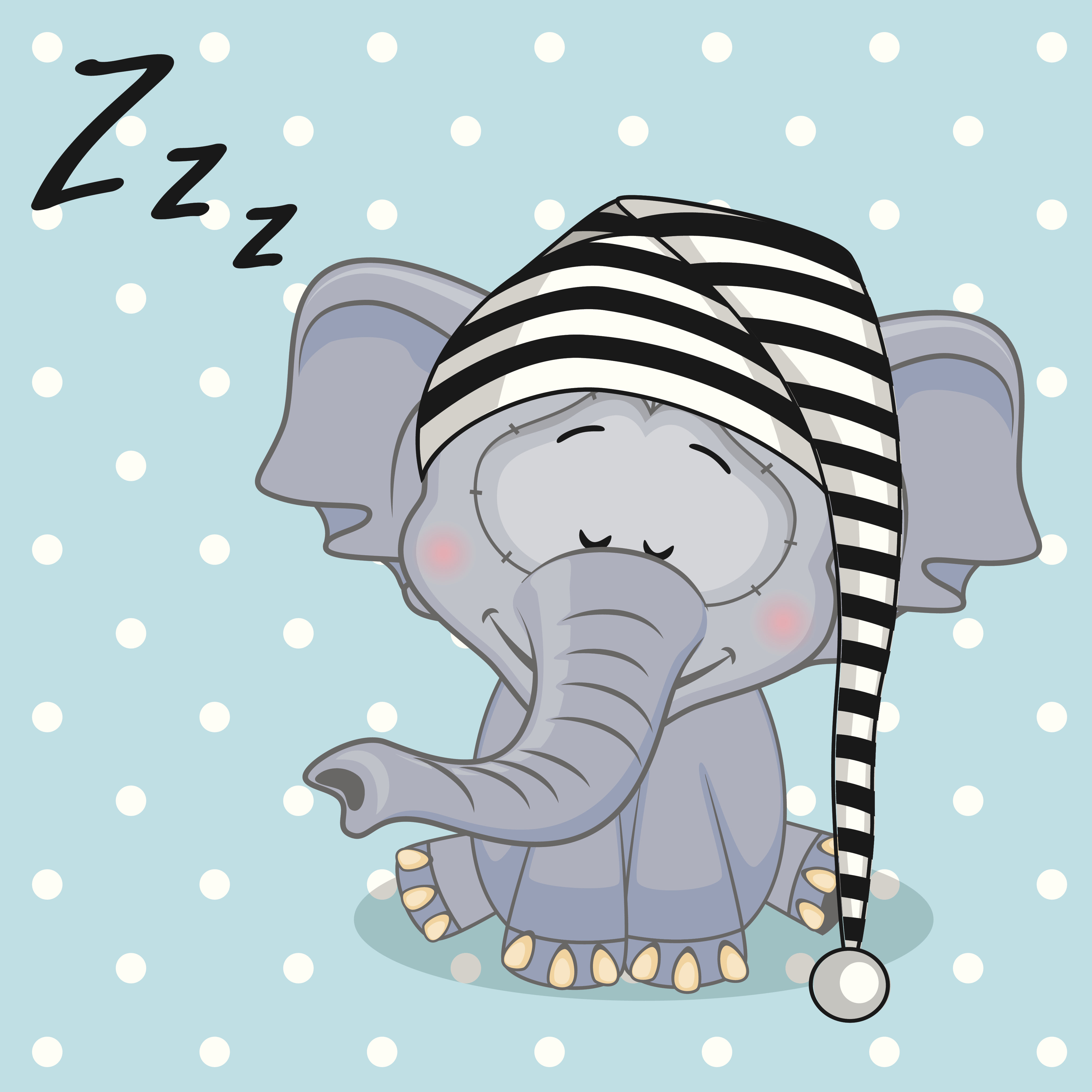 Zoomie Kids Aamia Sleeping Elephant On Canvas by Reginast777 Graphic ...