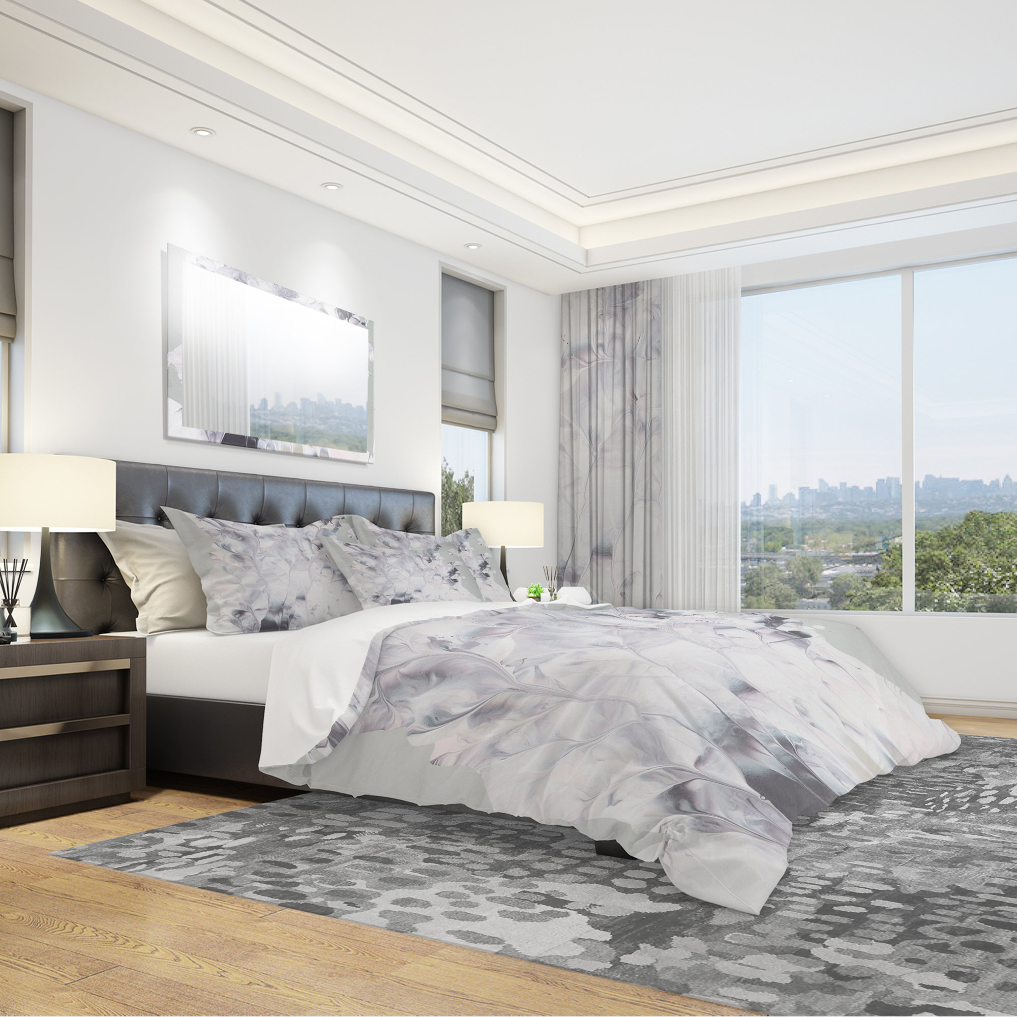 Design Art Light and Shadow II - Modern Farmhouse Duvet Cover Set ...