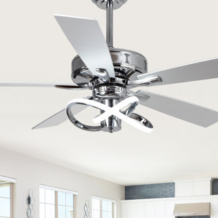 Chrome Ceiling Fans You'll Love | Wayfair