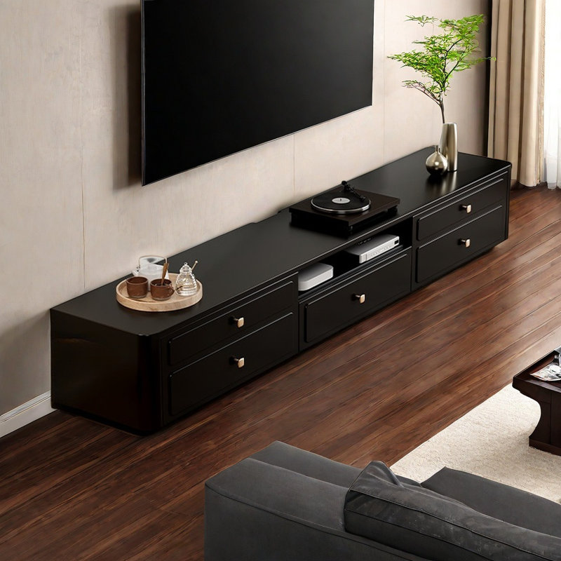 Creature B Comforts Black modern simple TV cabinet | Wayfair