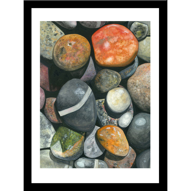 Breakwater Bay Sandy Neck Stones Framed by Damon Crook Print | Wayfair
