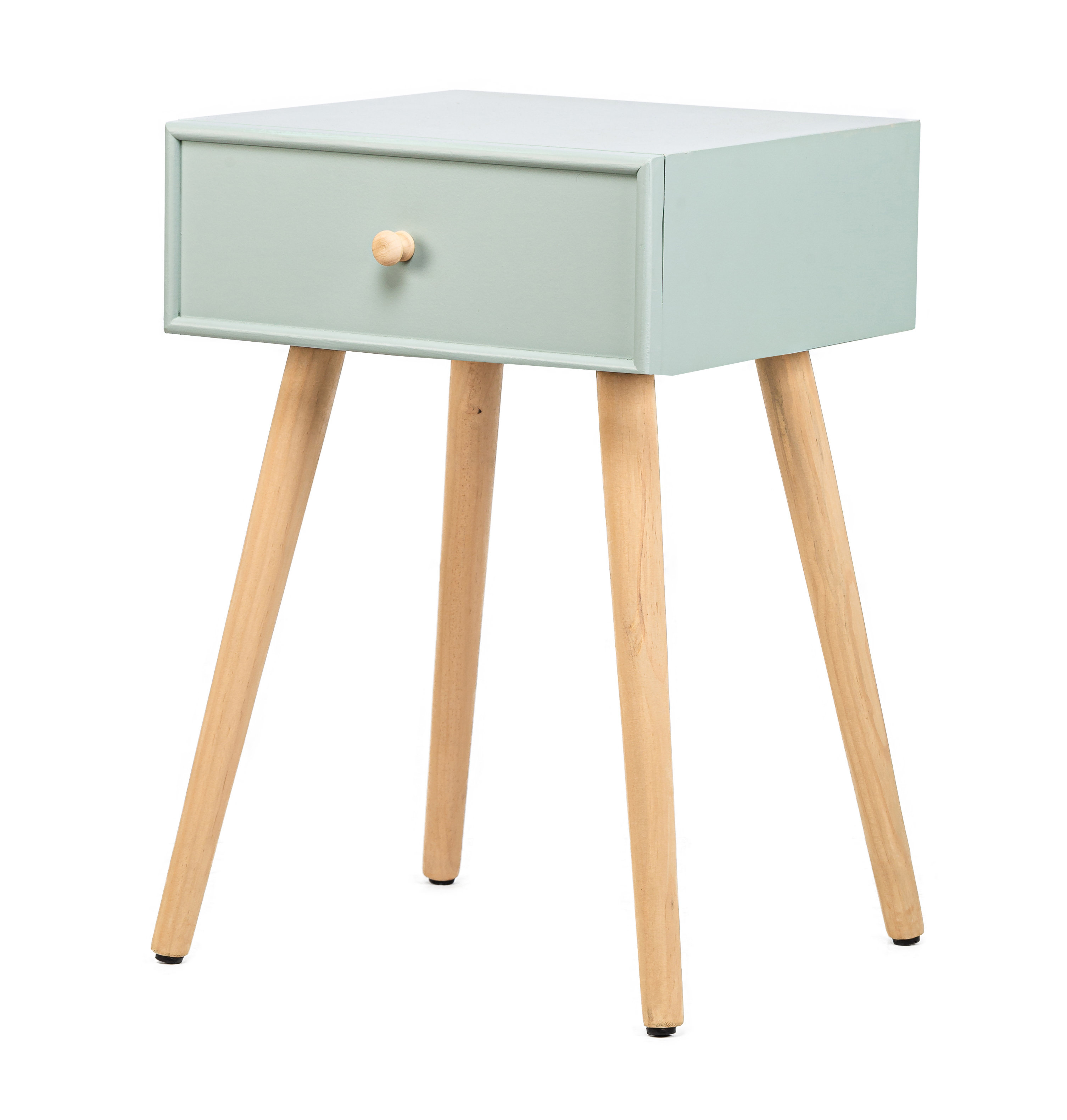 George Oliver Twining 1-Door Mint Green Beech Wood Nightstand | Wayfair