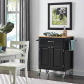 Charlton Home® Hamilton Wood Kitchen Cart & Reviews | Wayfair