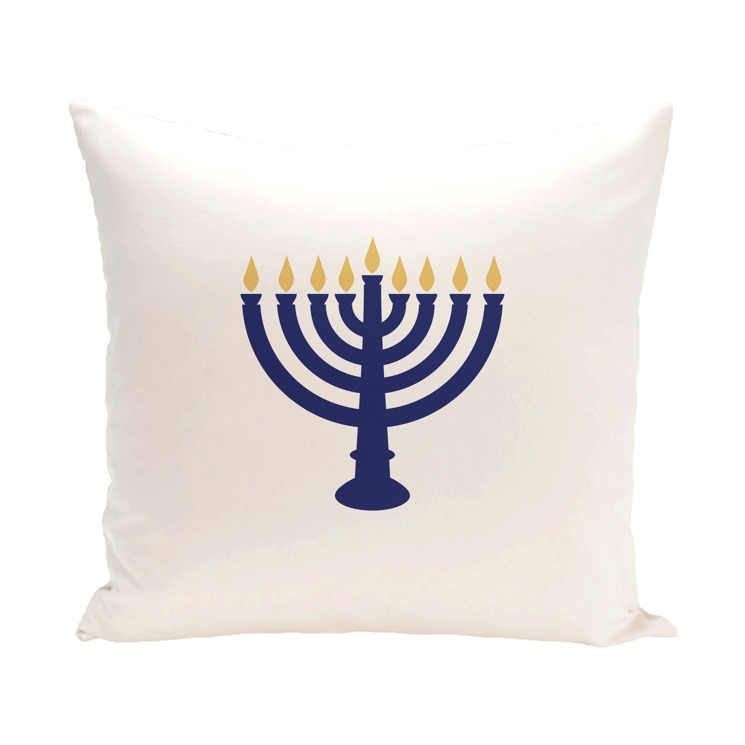 e by design Holiday Light The Menorah Square Pillow Cover & Insert ...