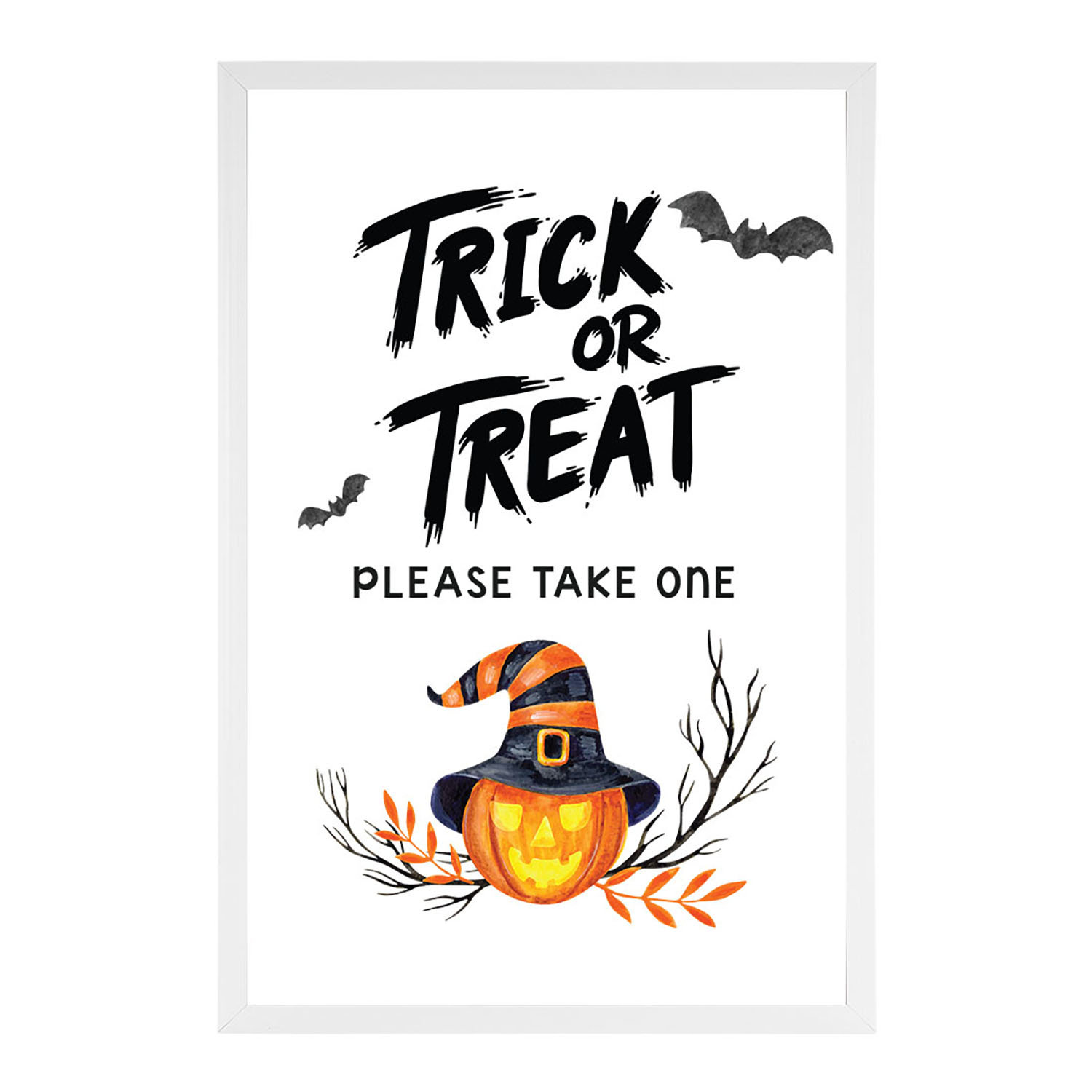 The Holiday Aisle® Happy Halloween Candy Sign Please Take One Sign ...