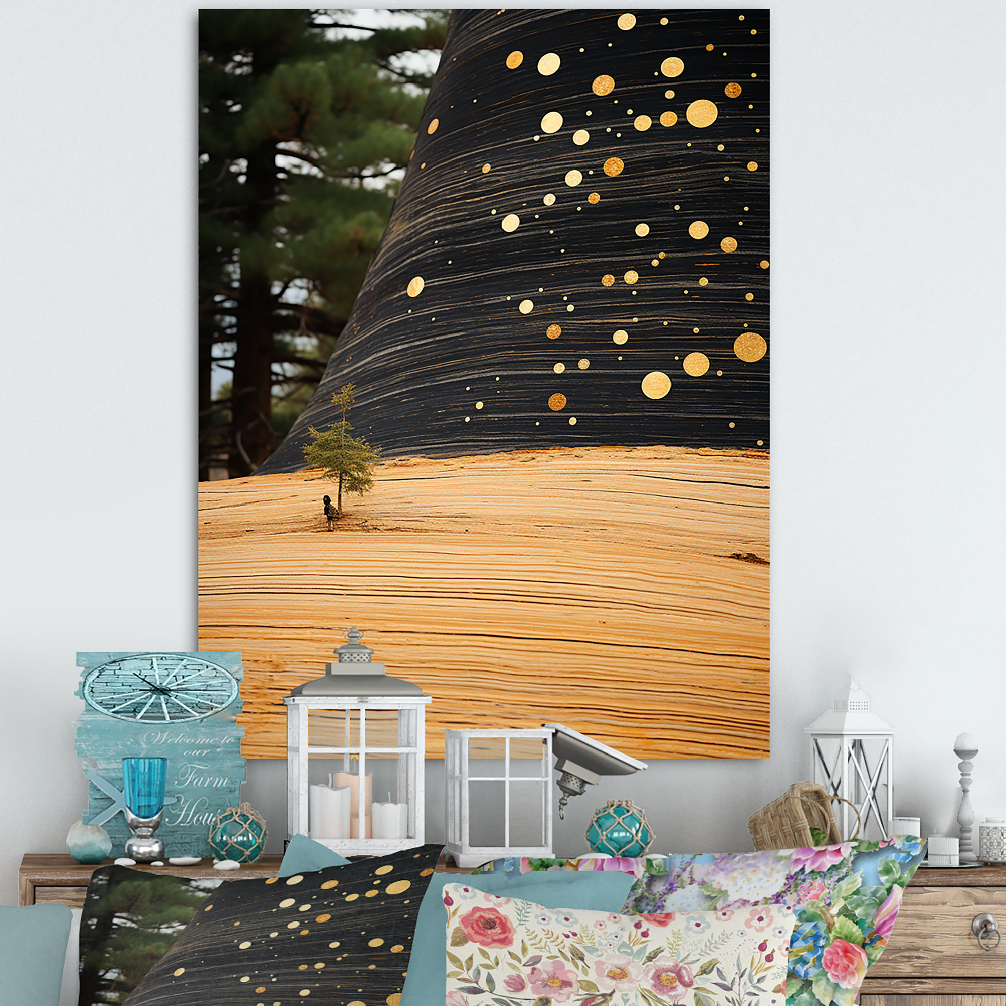 Millwood Pines Abstract Graceful Woodland I - Abstract Wall Art Print ...