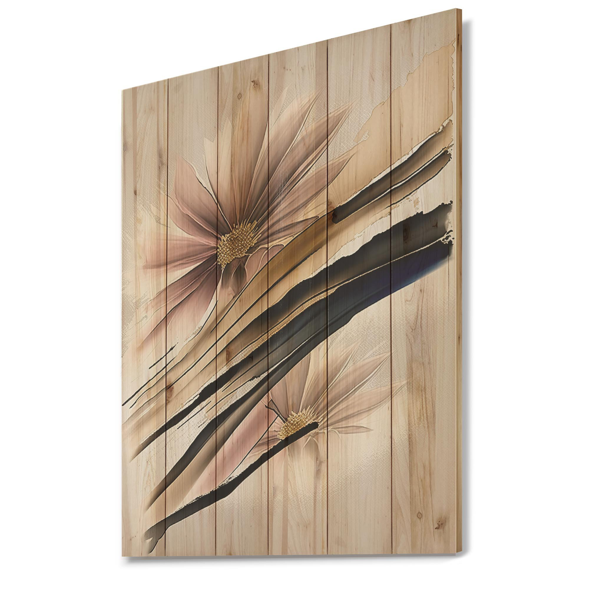 Lark Manor™ Daisy Hyperrealistic Flowers I - Unframed Print on Wood ...