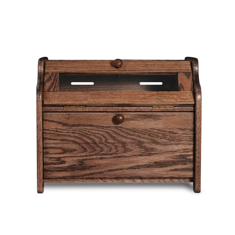Loon Peak® Ebbin Bread Box, Oak Wood & Reviews | Wayfair