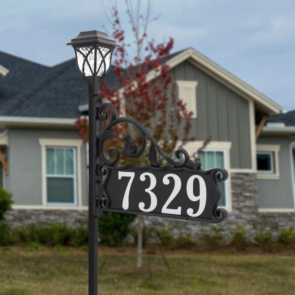 Address America Boardwalk Double-Sided Reflective Lawn Address Sign ...