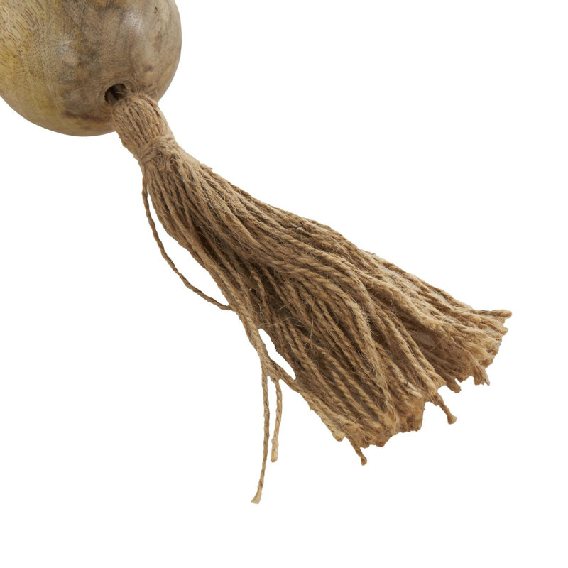 Dakota Fields Cole And Grey Mango Wood Handmade Round Extra Long Orb ...