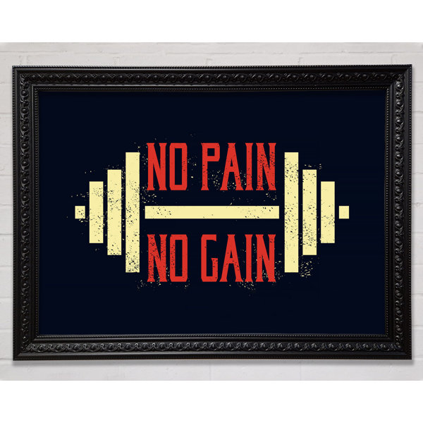 Happy Larry No Pain No Gain 2 Framed Print | Wayfair.co.uk