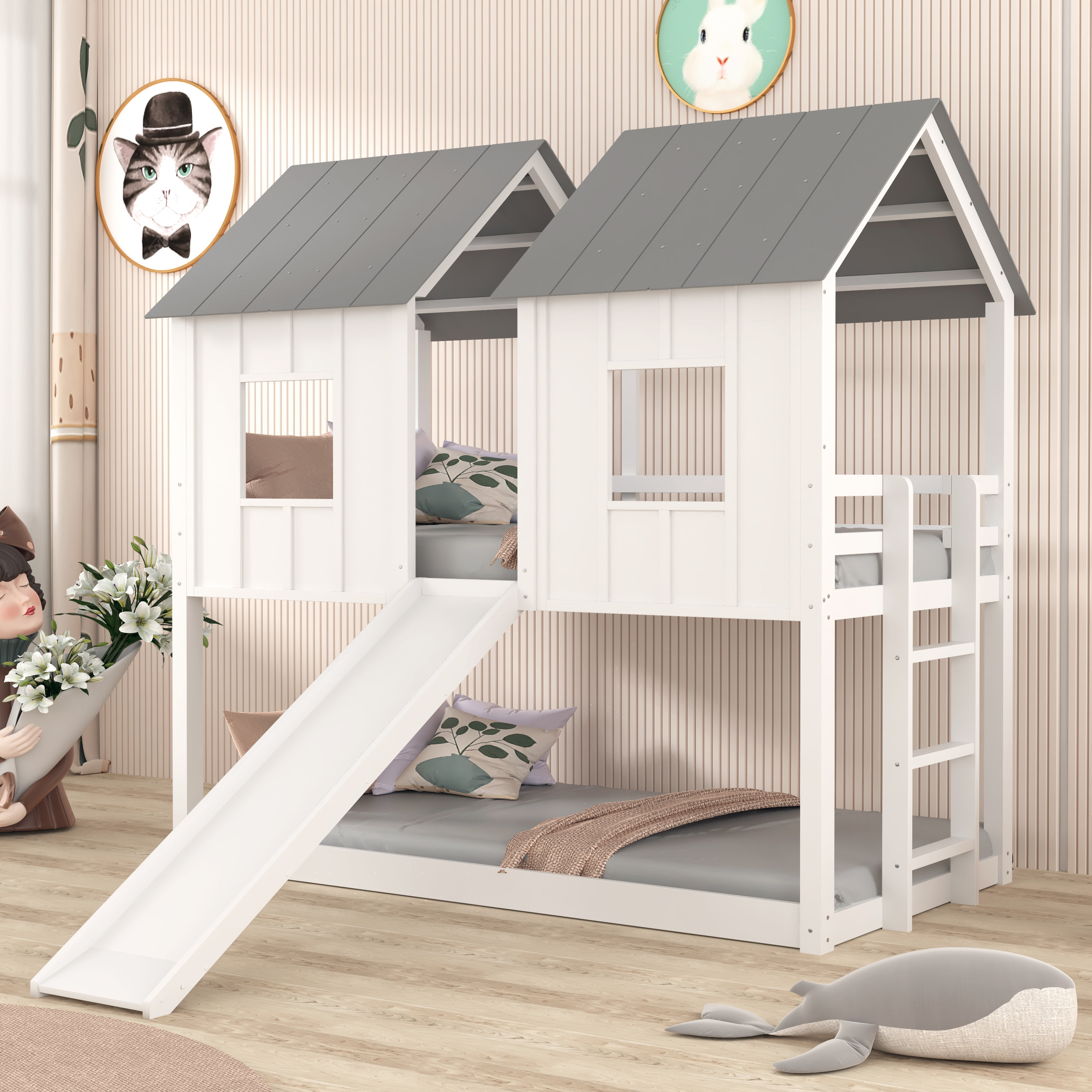 Harper Orchard Pai Twin Over Twin Bunk Bed by Knlnny Ware | Wayfair