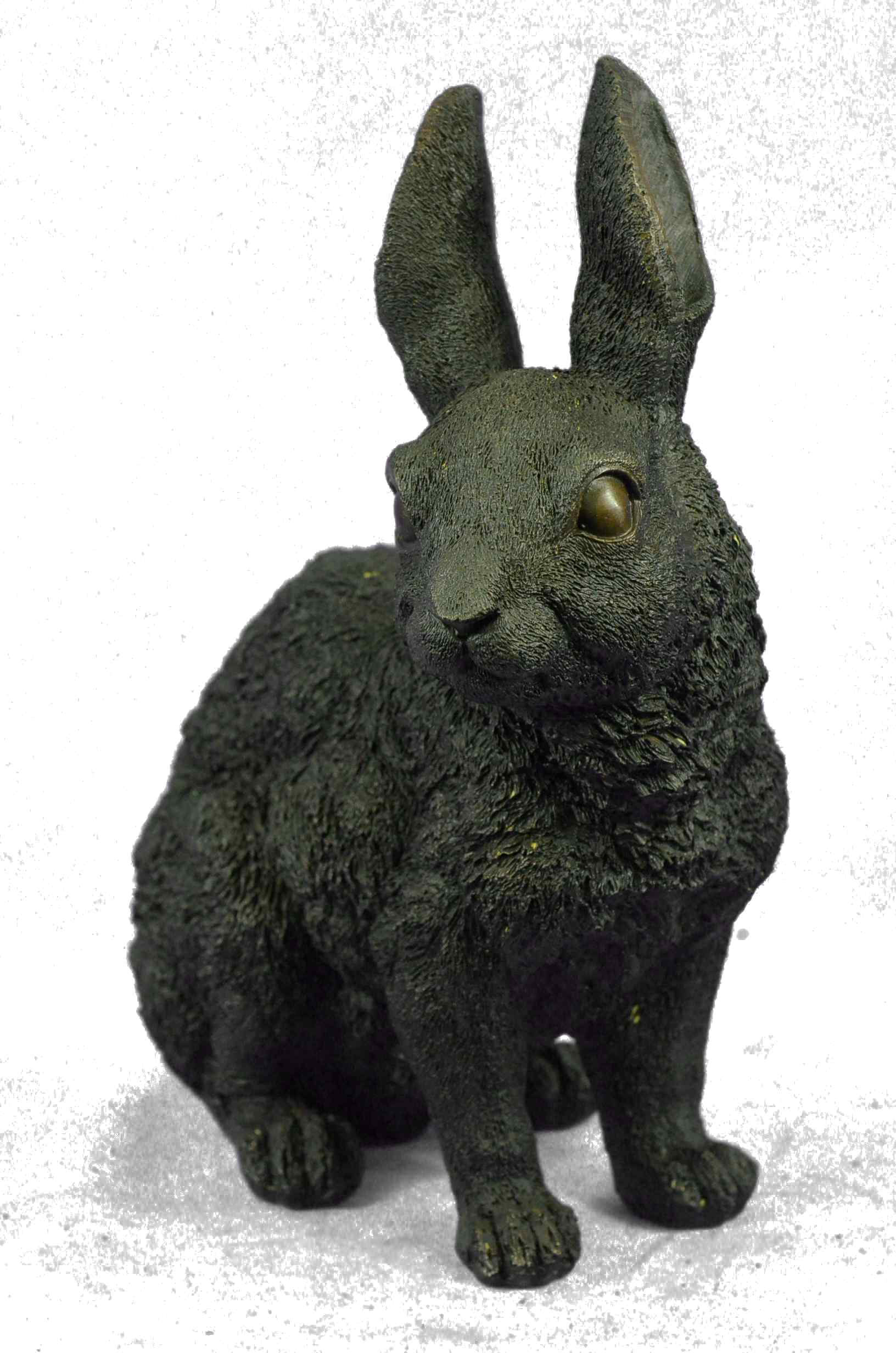 Rosalind Wheeler VINTAGE FRENCH BRONZE RABBIT ON HIS WAY TO A CASSEROLE ...