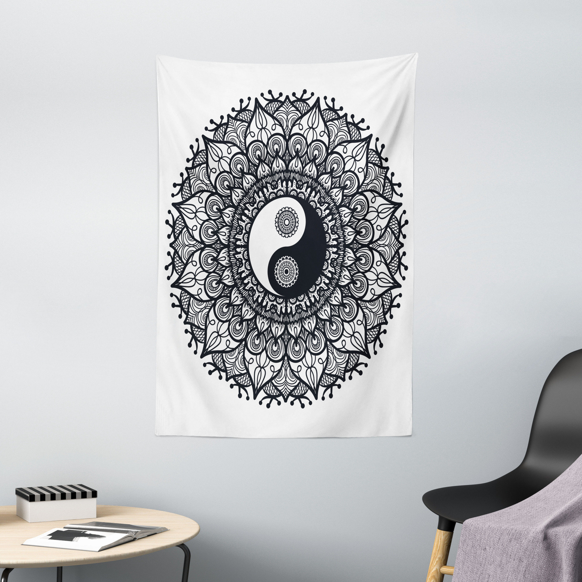 East Urban Home Polyester Ying Yang Tapestry | Wayfair