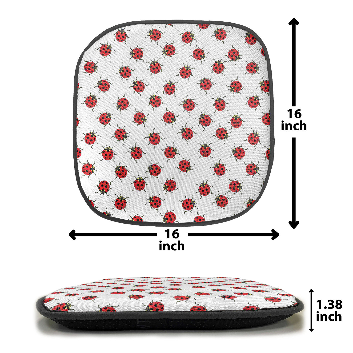 East Urban Home Ambesonne Cartoon Chair Seating Cushion Set Of 12 ...