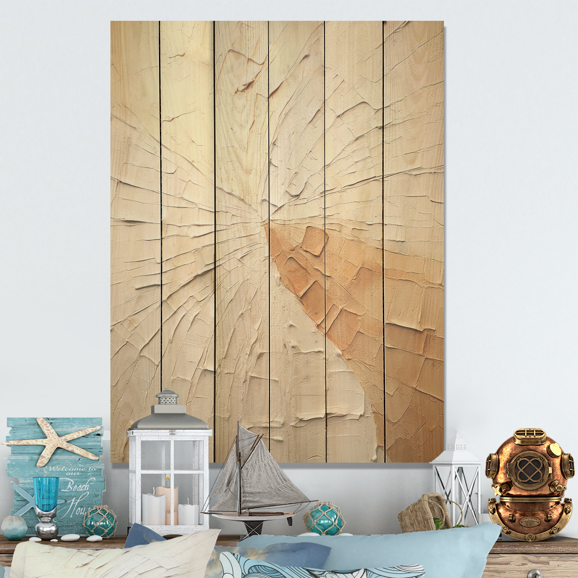 Ophelia & Co. Graceful Minimalism Beig And Gold Muted Art - Minimalism ...