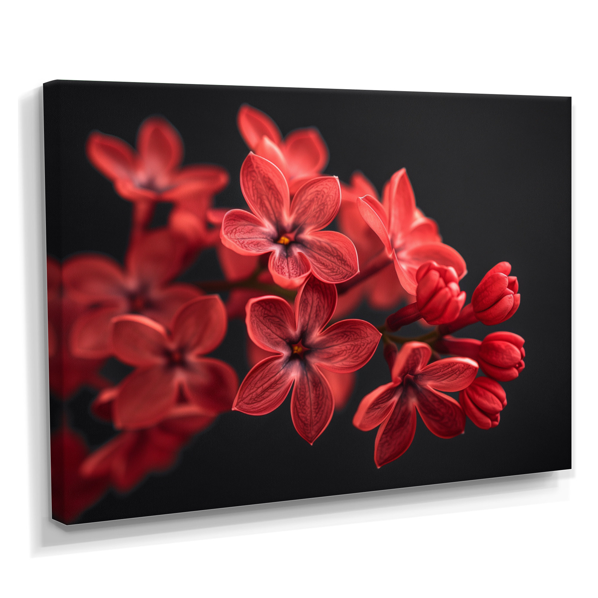 Ebern Designs Red Black Romantic Lilac Beauty - Lilacs Wall Art Print ...