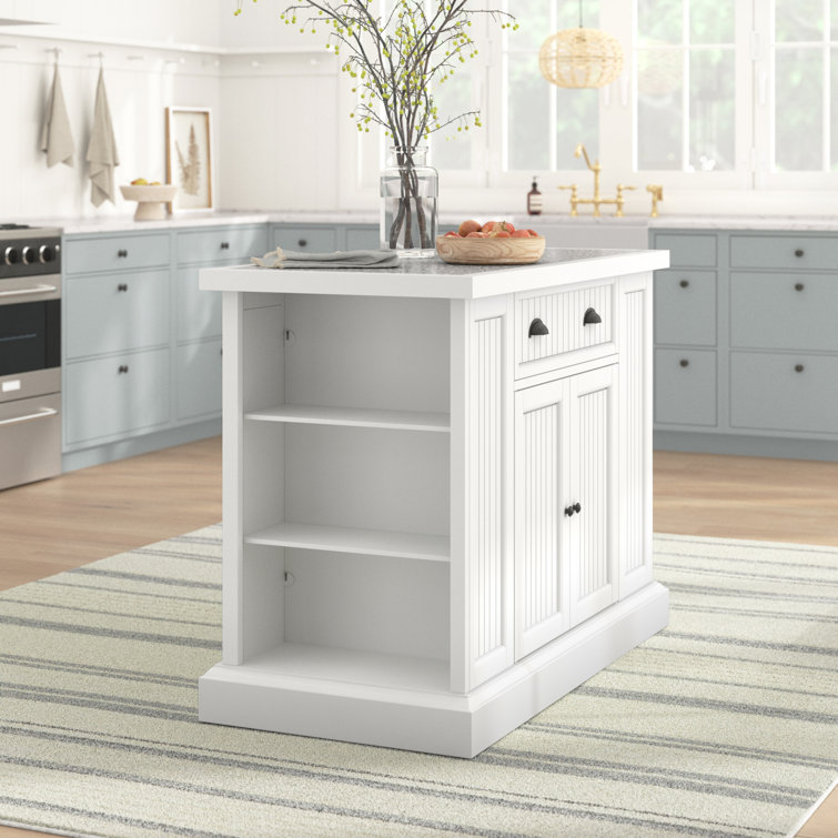 Sand & Stable Estrella Granite Top Kitchen Island & Reviews | Wayfair
