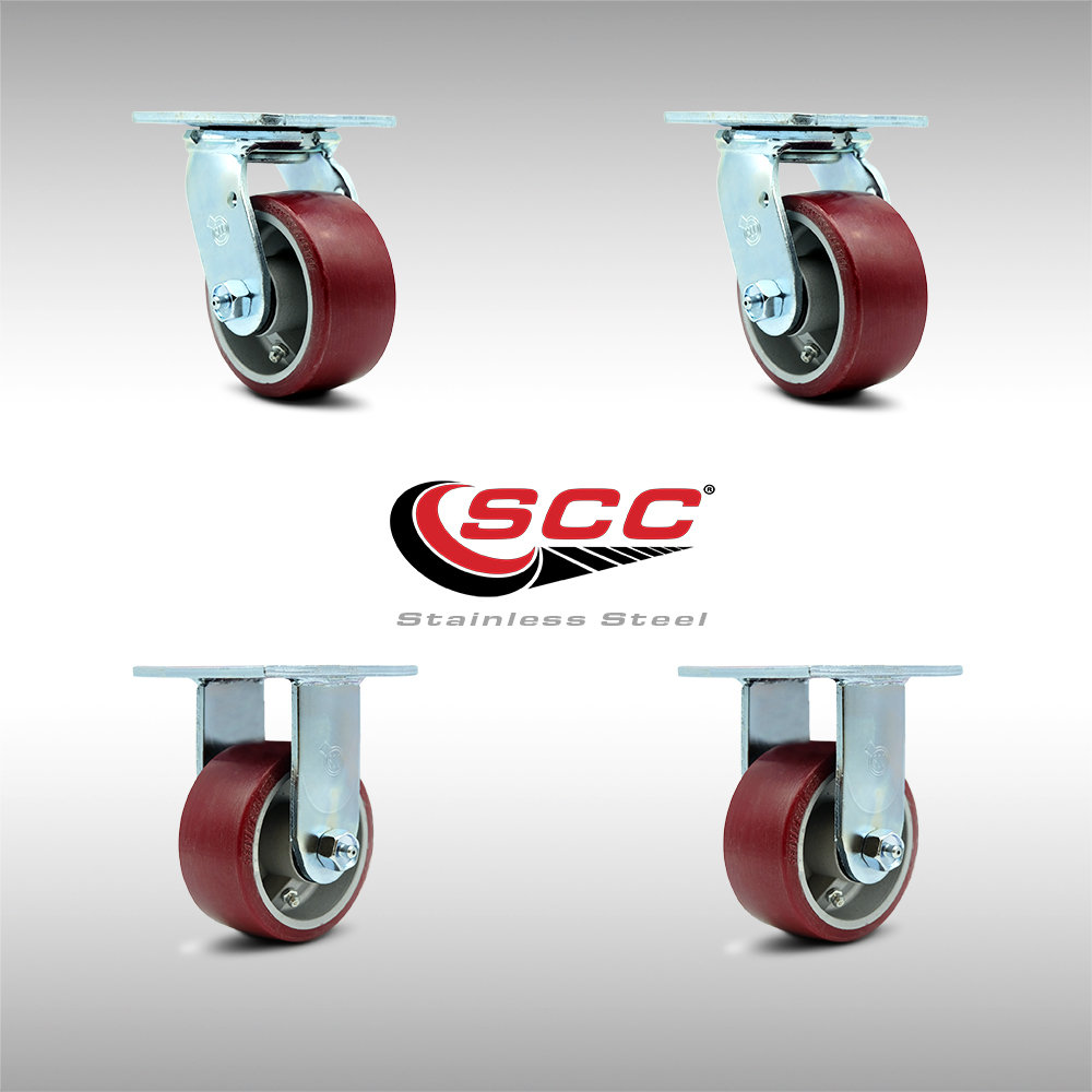 Service Caster 4 Piece Poly on Aluminum Caster Set - Wayfair Canada