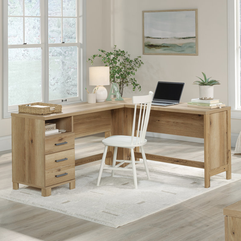 Latitude Run® Jenaya 65.12'' W L-Shaped Computer Desk | Wayfair