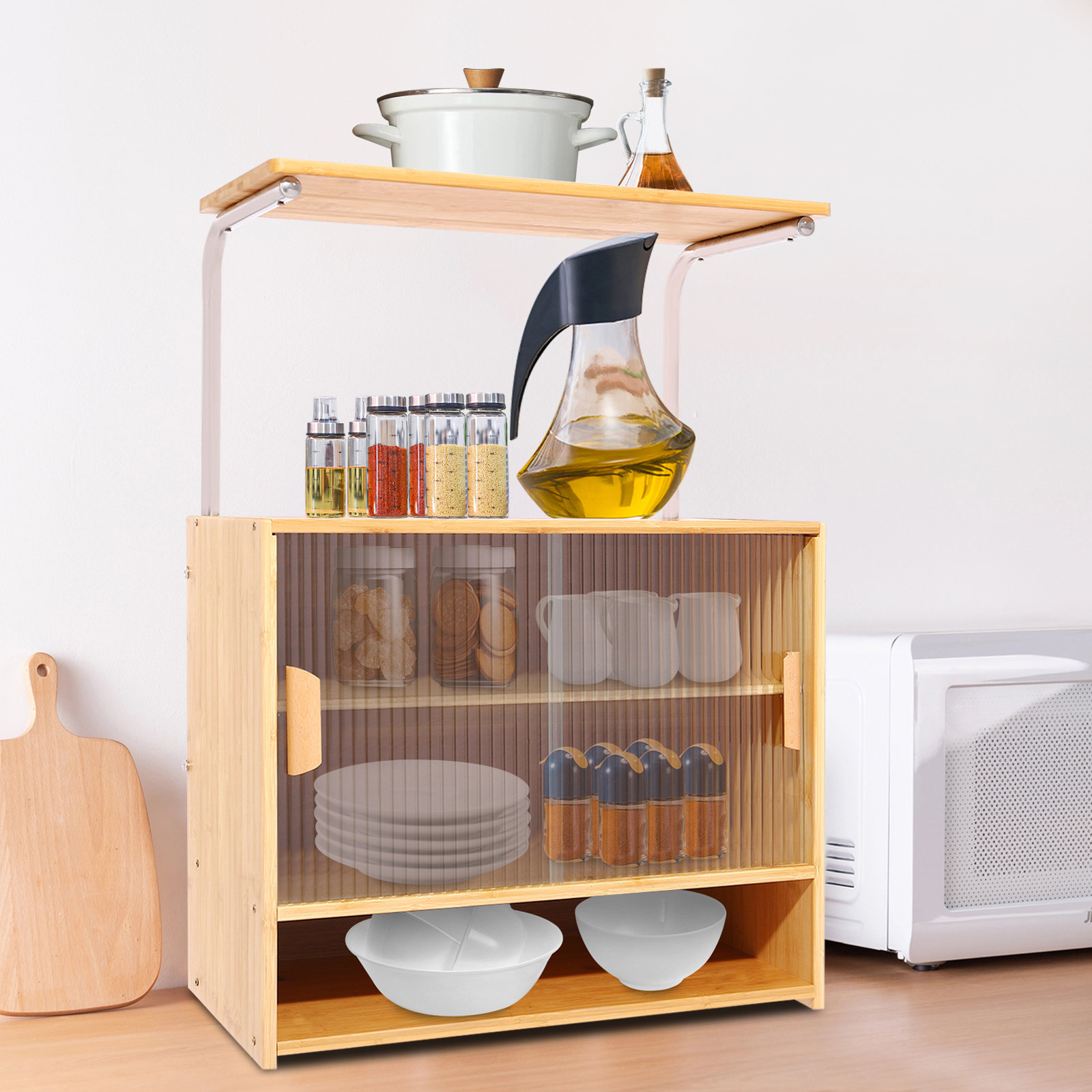Winston Porter Multi-Tier Storage Cabinet | Wayfair