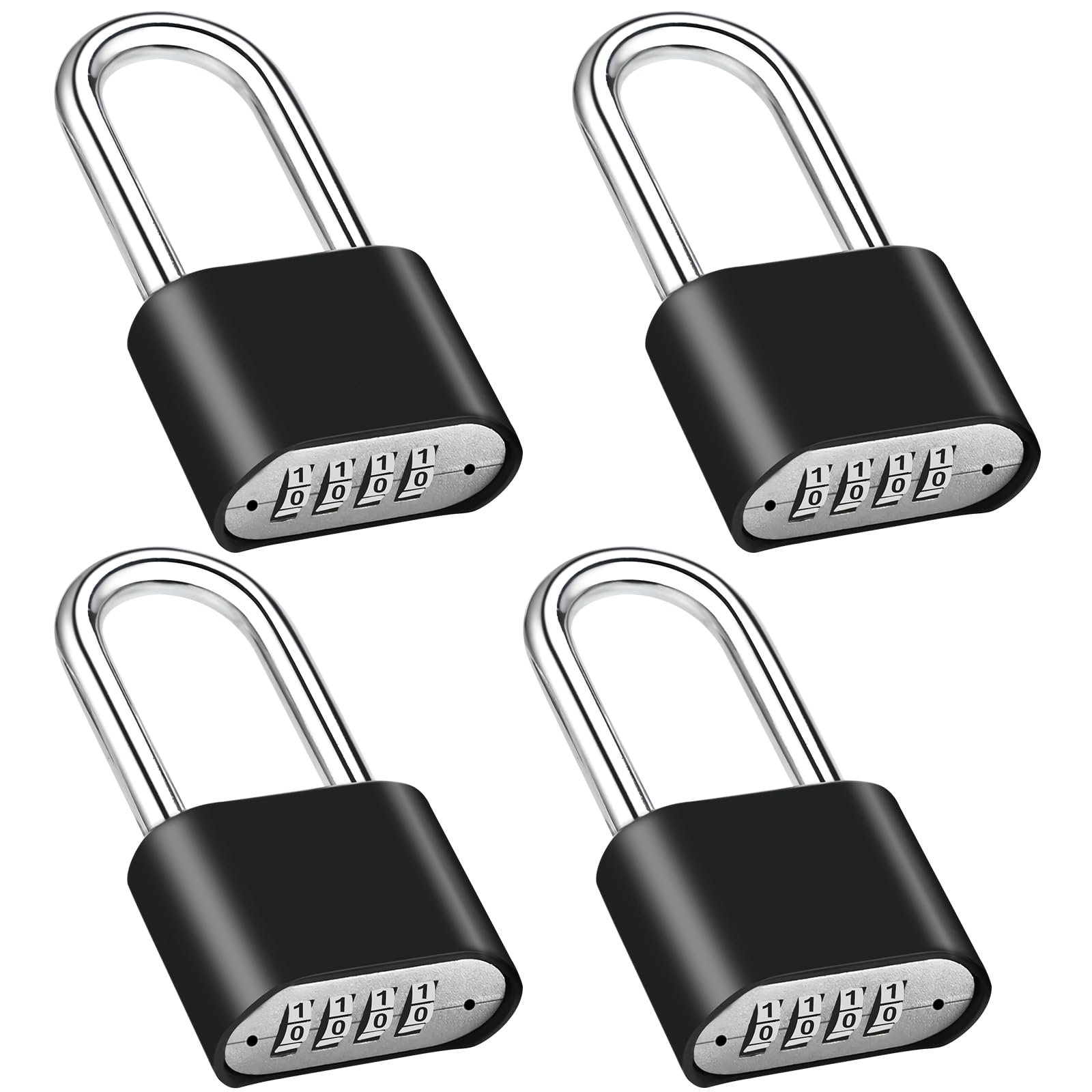 GUANGZHOUSHULIU 4Pcs Combination Lock, 4-Digit Heavy Duty Combo Lock ...