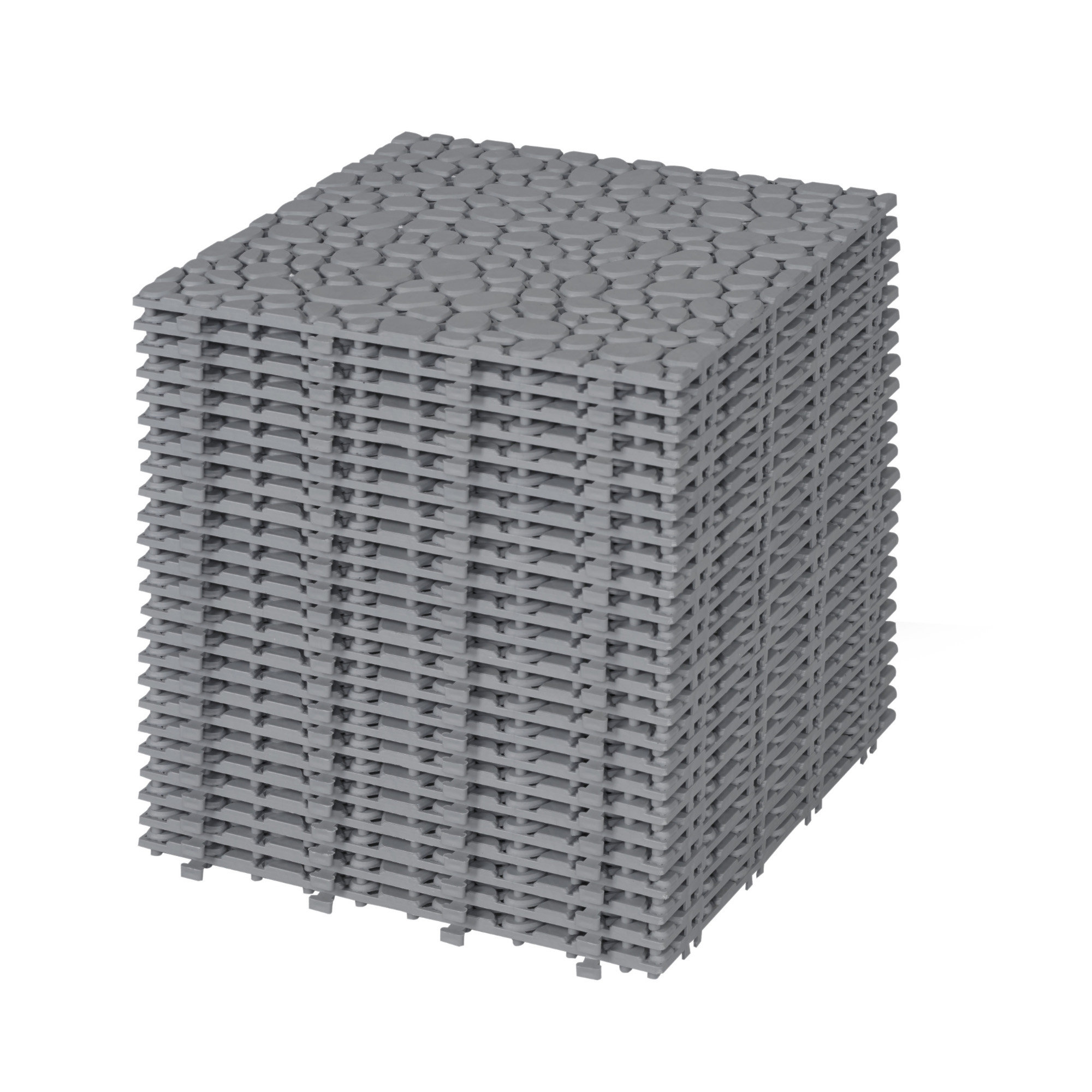 LOONGFIELD 12 X 12 Inch Interlocking Deck Tiles Plastic Waterproof ...