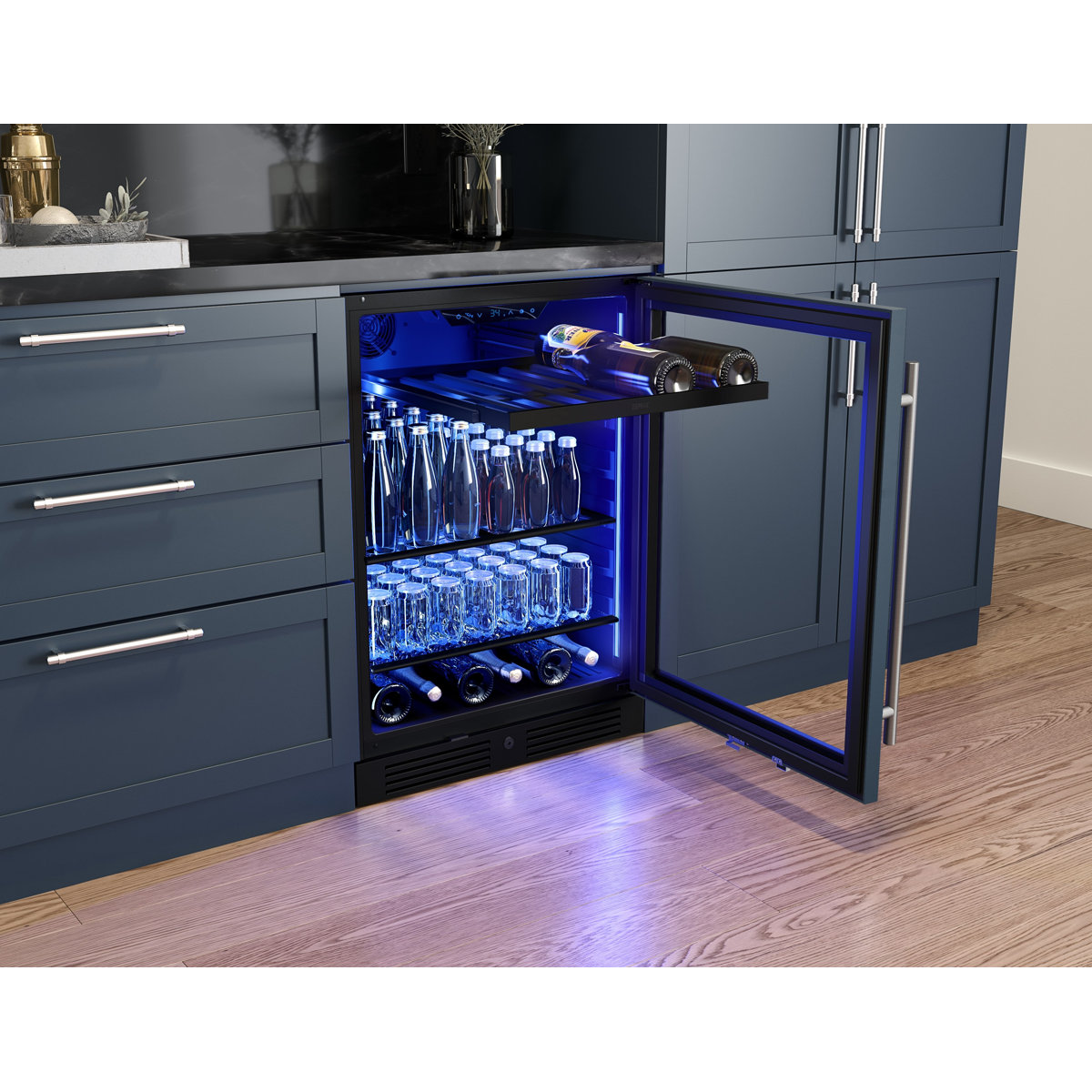 Zephyr Presrv 24" 7-Bottle and 108-Can Single Zone Panel-Ready Beverage ...