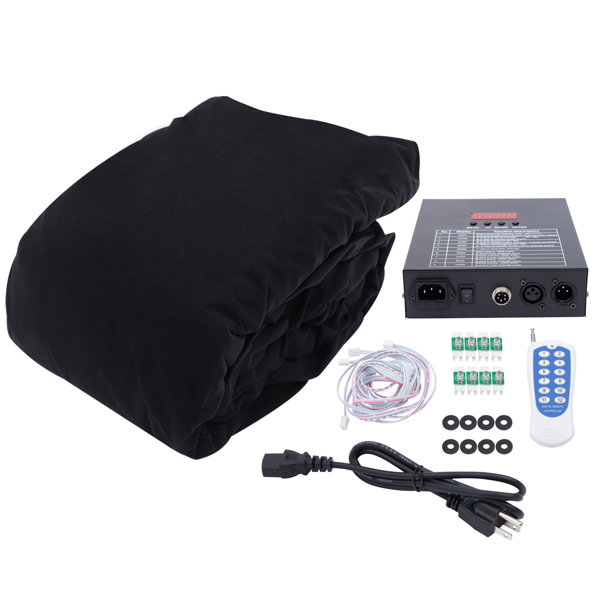 The Holiday Aisle® 9.8 x 13.1ft LED DMX Control Star Curtain Party ...