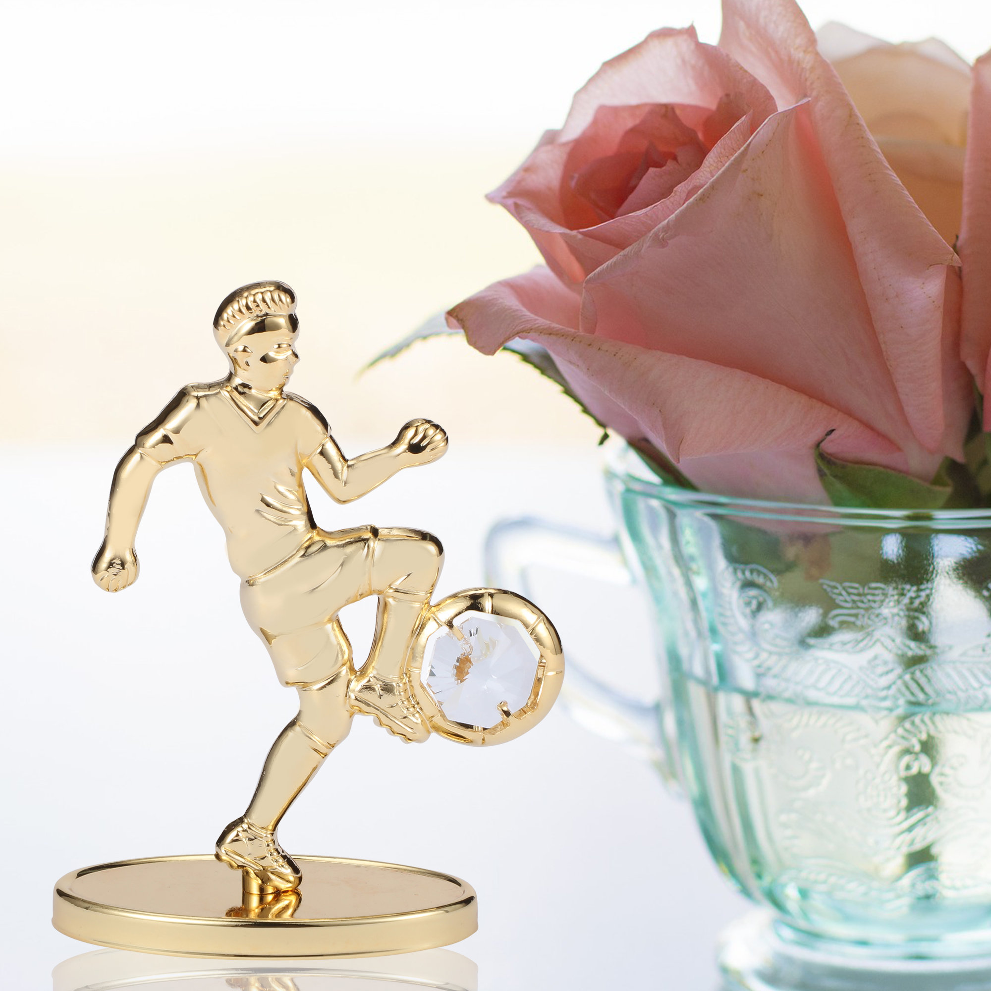 Matashi Crystal Matashi 24k Gold Plated Soccer Football Player Figurine ...