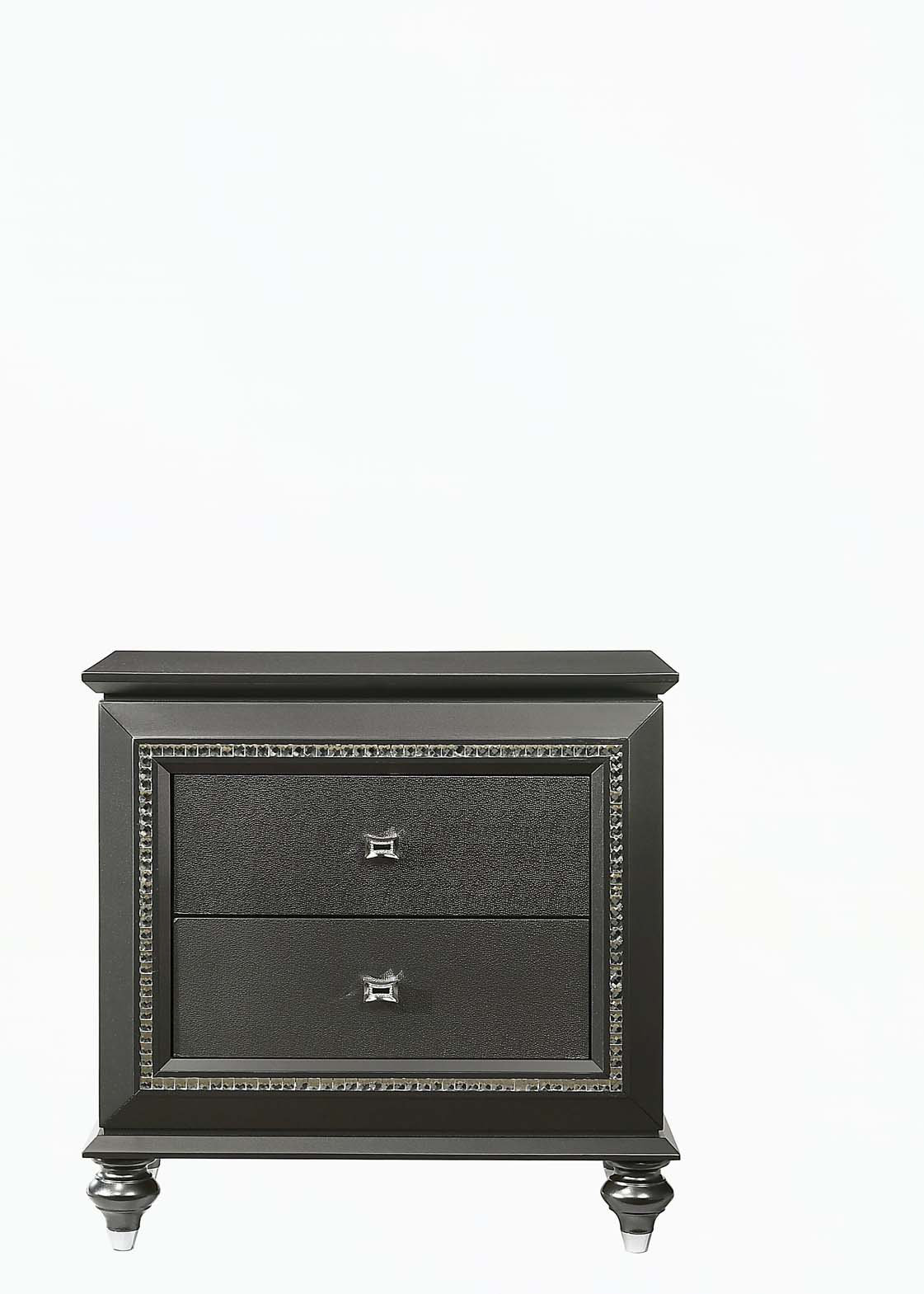 Latitude Run® Kaitlyn Metallic Gray Finish Nightstand | Wayfair