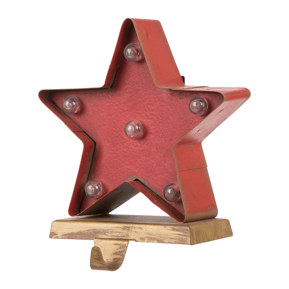 The Holiday Aisle® Marquee LED Star Stocking Holder | Wayfair