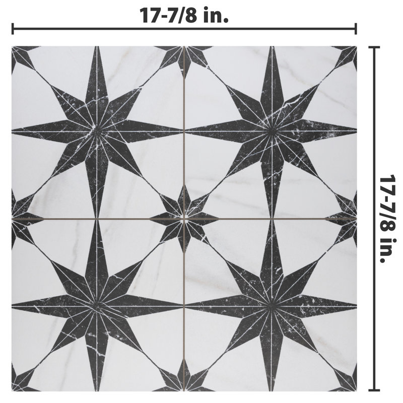 Merola Tile Merzoni 18" x 18" Porcelain Patterned Wall & Floor Tile ...