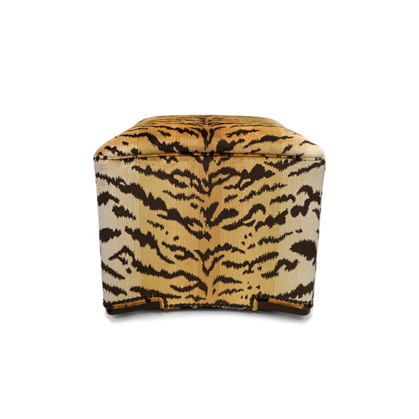 The House of Scalamandre Tigre Royale Ottoman | Wayfair