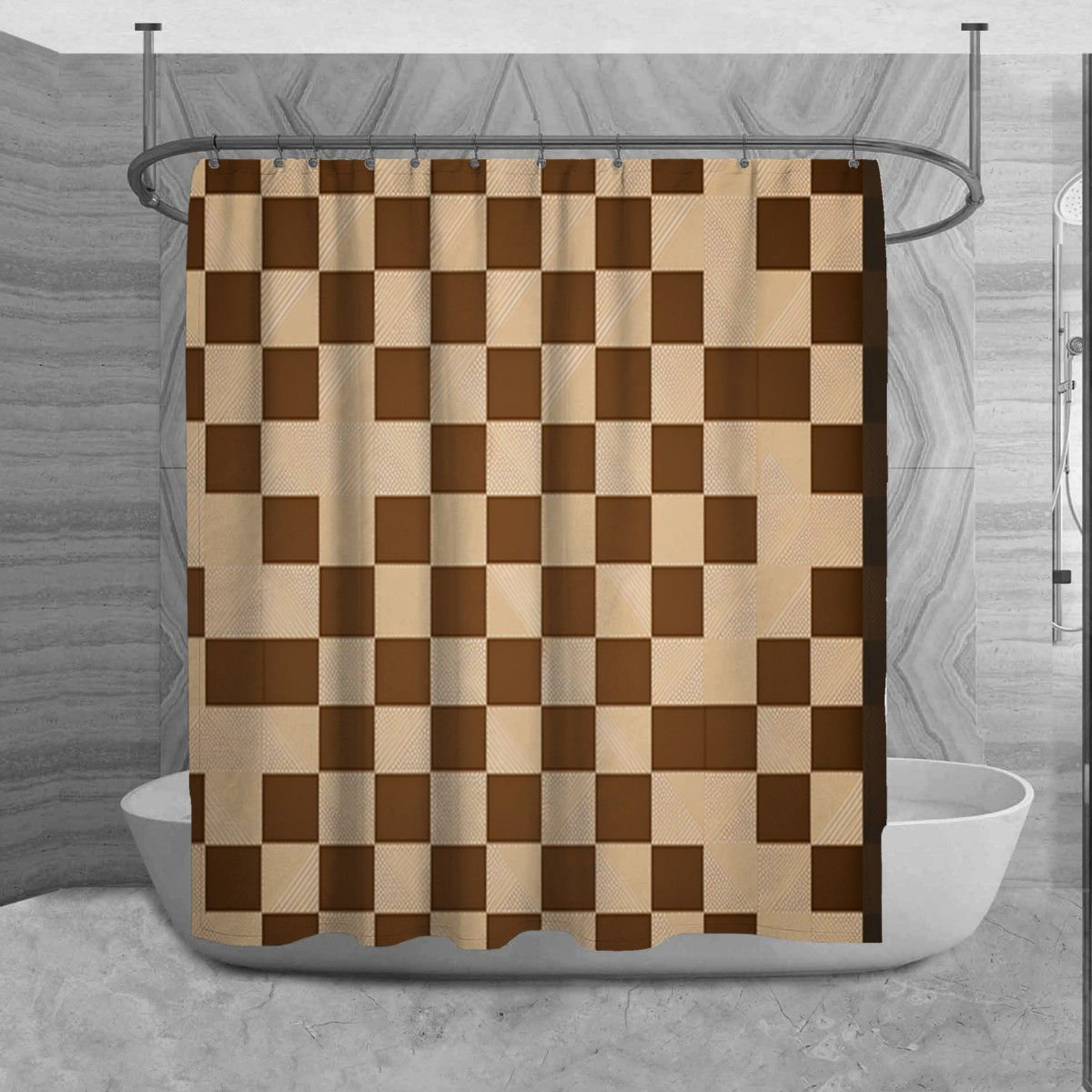 East Urban Home Adoxa Checkered Shower Curtain - Wayfair Canada