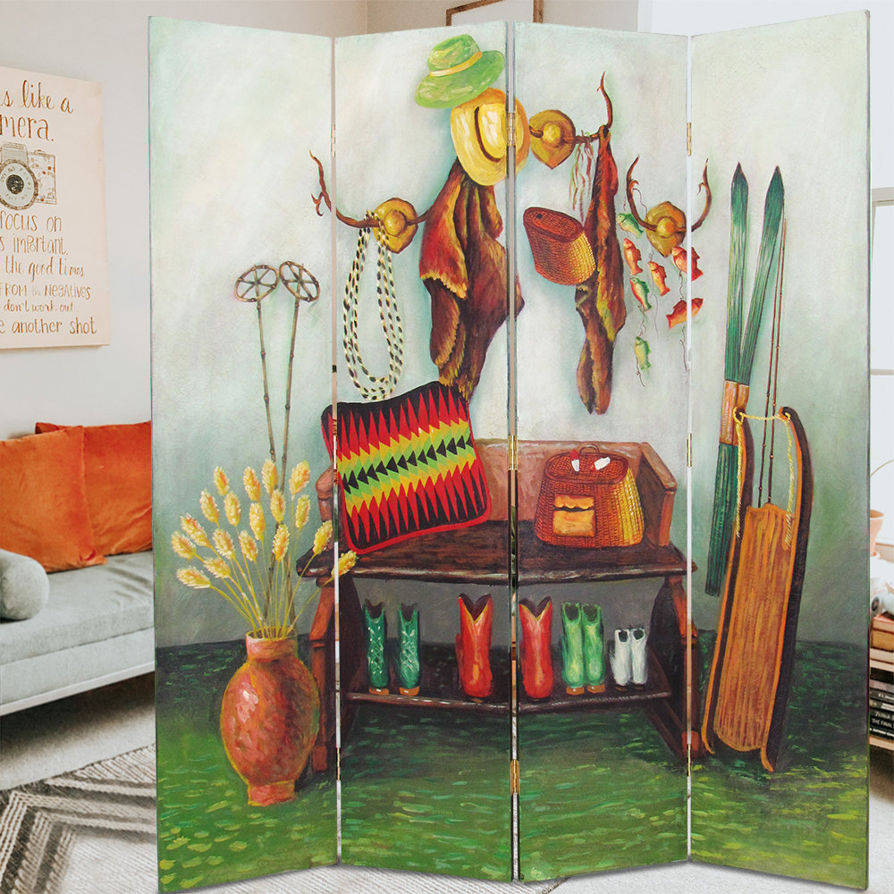 Loon Peak® Thorne 4 Panel Room Divider | Wayfair