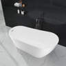 AngelMia 60“ Freestanding Bathtub, Acrylic Streamline Stand Alone ...