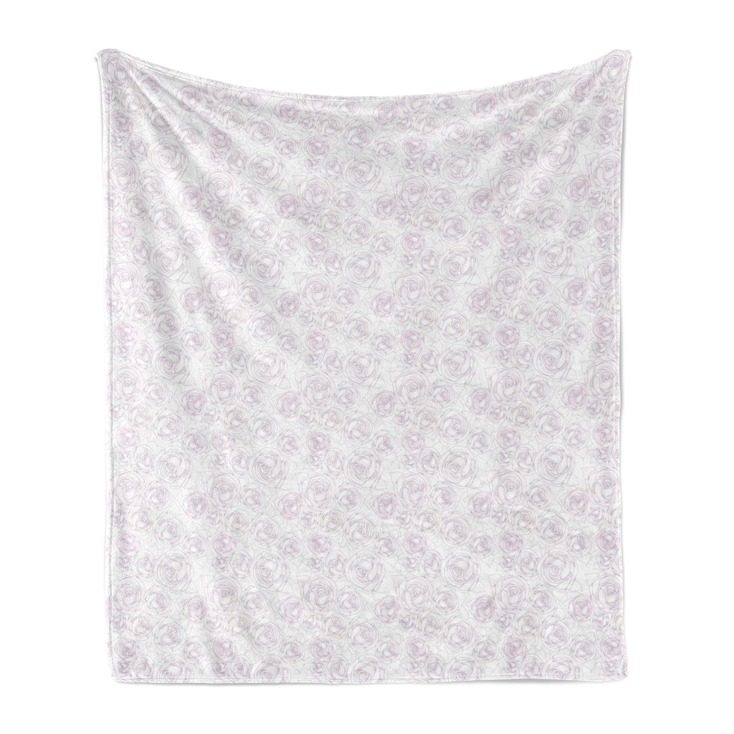 Ambesonne Floral Fleece Throw Blanket Thin Sketch Roses Bouquet Rose ...