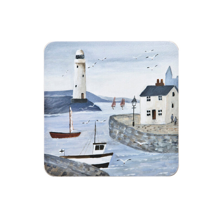 Denby Set of 6 Coastal Lighthouse Coasters | Wayfair.co.uk