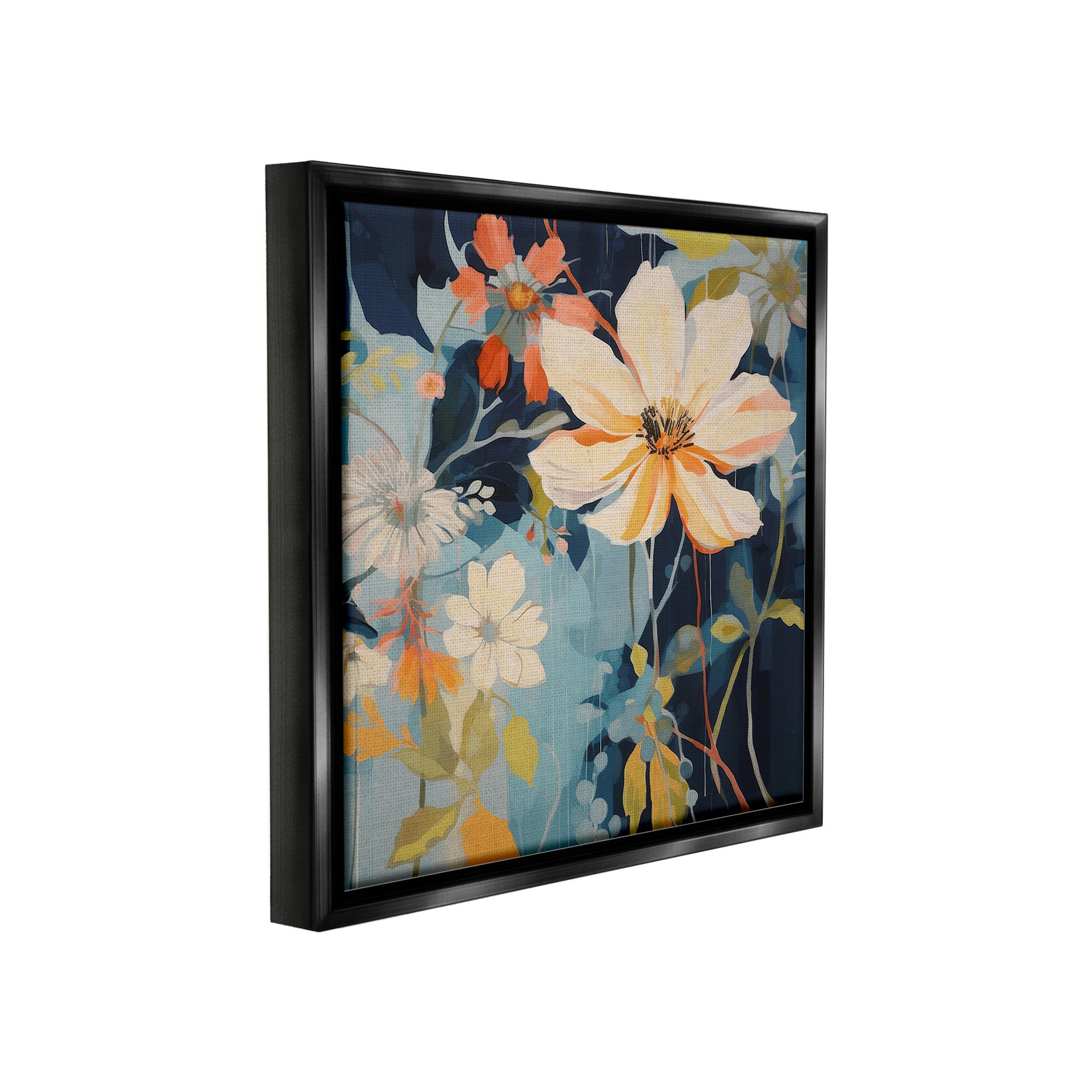 Red Barrel Studio® " Varied Flowers Pattern Floater Frame " by Lazar ...