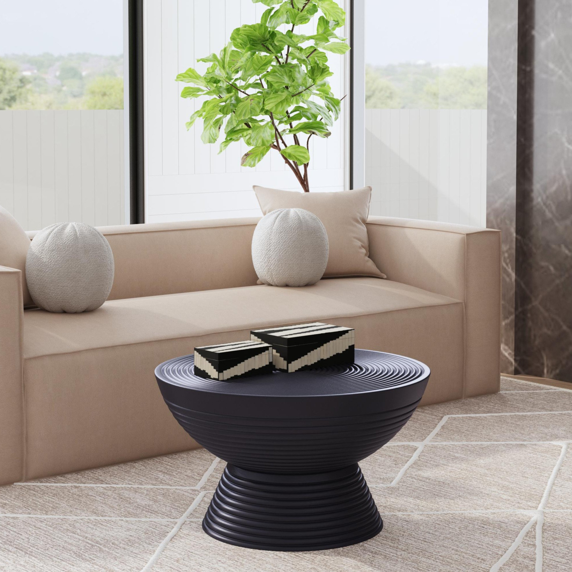 Indigo Road by Egypt Sherrod Isla Solid Wood Pedestal Coffee Table ...