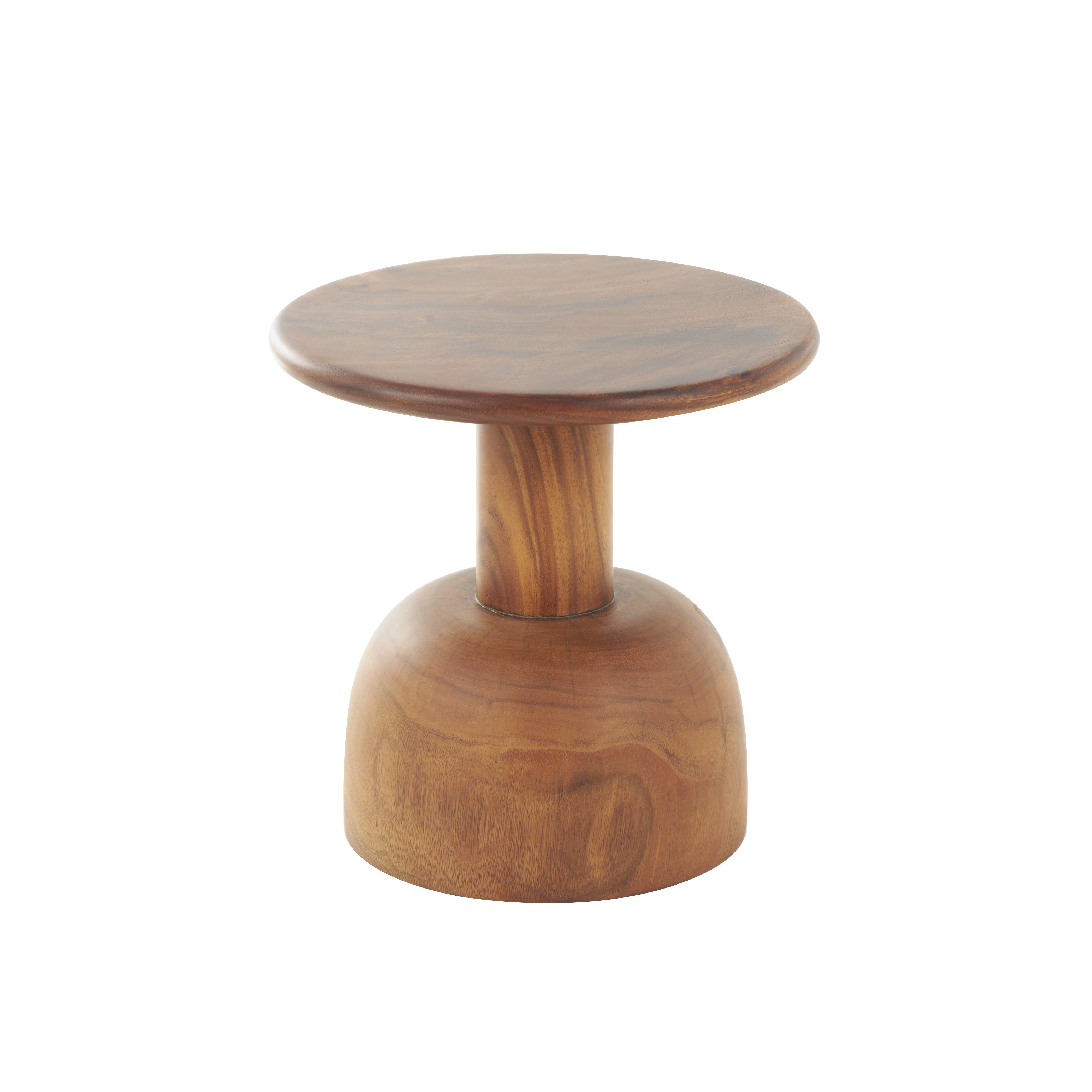 Millwood Pines Claymon Wood Handmade Side End Brown Accent Table with ...