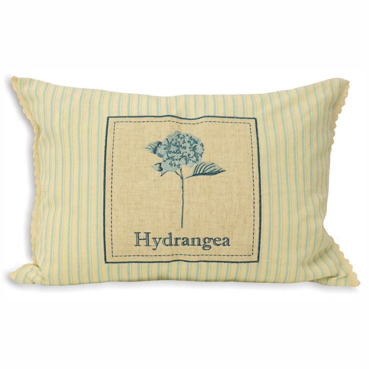 Brambly Cottage Carrette Floral Hydrangea Rectangular Lumbar Cushion ...