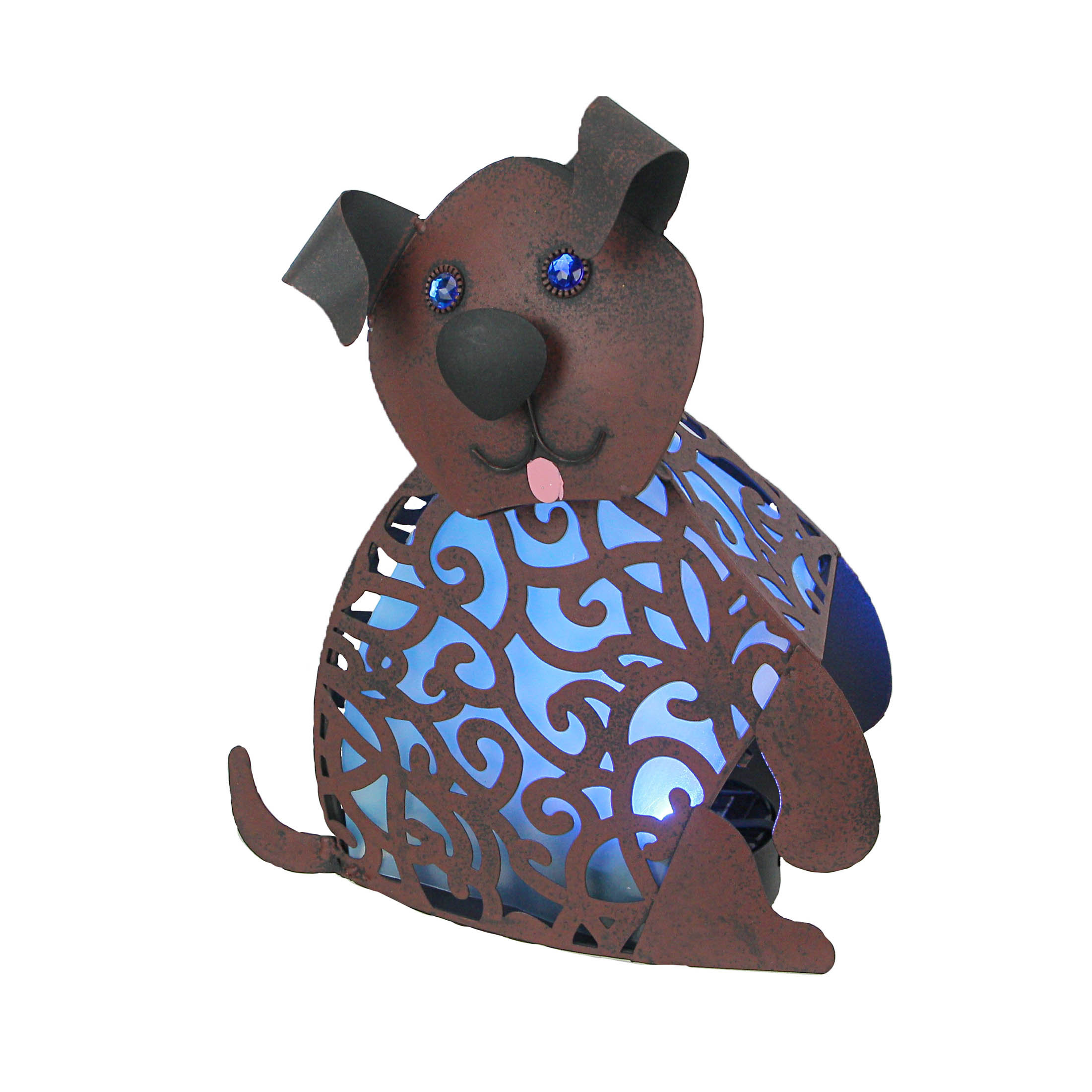 Red Barrel Studio® Hoopa Adorable Metal Begging Puppy Dog Garden Statue ...