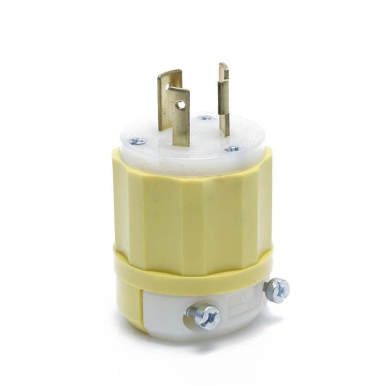 Plumbing N Parts 20 AMP Round Yellow 3-Wire Plug Plastic PNP-36904 ...