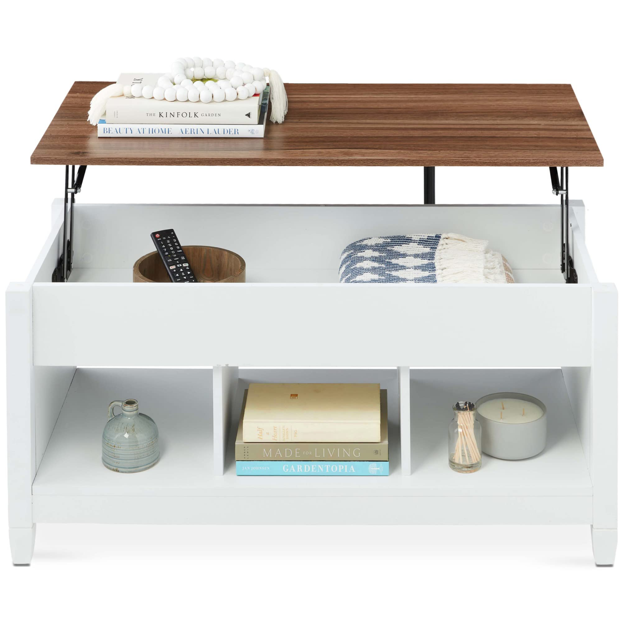Latitude Run® Lift Top Coffee Table Hidden Storage Coffee Table, Wooden ...