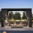 ELEVATE OUTDOORS Aurora 10‘ X 12' Louvred Pergola With Adjustable ...